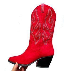 Shoes | New Red Rhinestone Western Sparkly Cowboy Boots | Poshmark